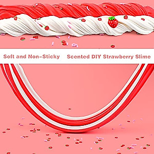 CIOAIWAE Butter Slime Kit,Strawberry Slime Super Soft and Non-Sticky, Party Favors Slime Toys for Girls Boys (7oz 200ML)
