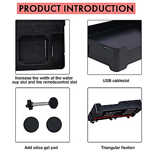 YONGJIA Foldable Bedside Shelf, bunk Bed Tray for top bunk, College, Dorm, Bedroom, Kids bunk Bed, Foldable nightstand for Book, iPhone, Kindle, Water Cup (Black)