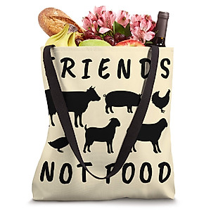 Friends Not Food Vegetarian Vegan Tote Bag