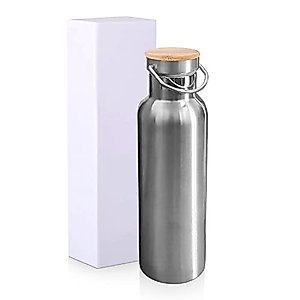 SXSTORE Metal Water Bottle - Water Bottle Steel - Insulated Water Bottles 24oz - Stainless Steel Bottle - Bottle Water for Bike - Small Stainless Steel Water Bottle - Dishwasher Safe Steel Bottle.