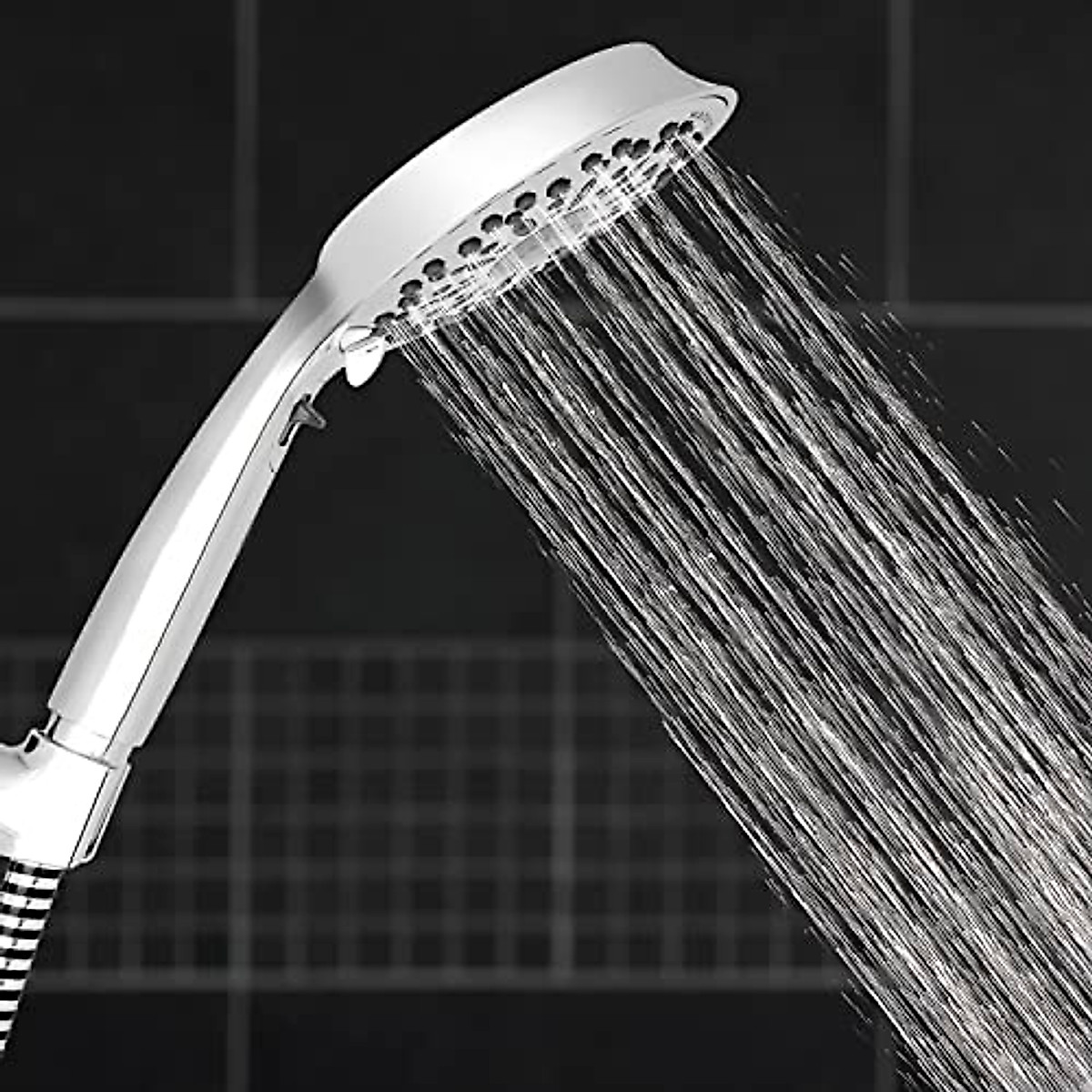 Waterpik High Pressure Hand Held Shower Head With Hose, Power Spray 6-Mode, Chrome VHX-663E