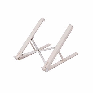 Mind Reader Folding Collapsible Laptop, Adjustable Tablet Stand, White (FOLAP-WHT)