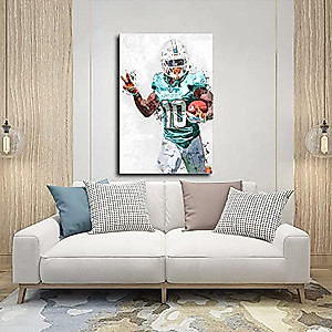 Tyreek Hill Poster Canvas Poster Wall Art Decor Print Picture Paintings for Living Room Bedroom Decoration Unframe: 12x18inch(30x45cm)