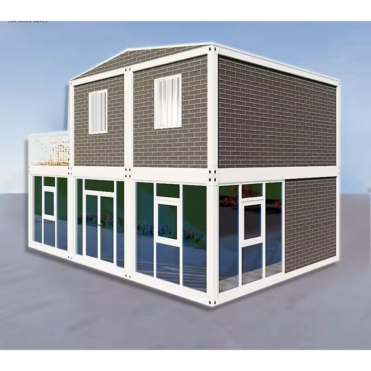 S.E.Q Double Story Fully Equipped prefab Expandable Container House, Luxury Home Stairs Included 2-3 bedrooms,1 Kitchen,1 Bathroom 30 ft