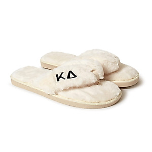 Sorority Shop Kappa Delta Fuzzy Slippers Women (Medium, numeric_7)