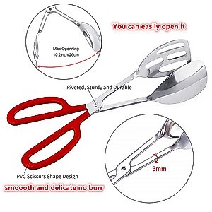 Buffet Tongs,Acacia Salad Servers,AIVS Stainless Steel Buffet Party Catering Serving Tongs and 10" Wood Spoon & Fork Set Cooking Utensils,Set of 3