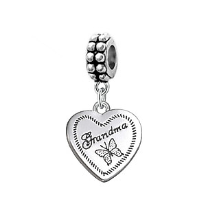LaBenie Dangle Love Grandma Heart Charm Bead
