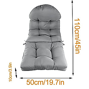 AYGJKIE Outdoor Chair Cushions, Waterproof Rocking Chair Cushion Patio Chaise Lounge Cushion - 45 * 19.7Inch Thickened Lounge Chair Cushion Recliner Cushions (Color : Red, Size : 110x50cm)