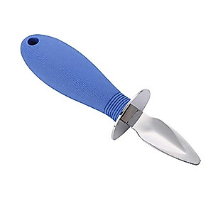 Awxlumv Oyster Knife Shucker Large Handle Seafood Opening Ark Shell, and Other Shellfish Tool Blue 2 Pcs Kit