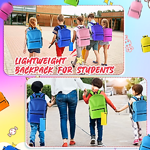 Silkfly 12 Pcs School Backpacks for Kids with 12 Zipper Pencil Pouch Lightweight Bookbags Bulk School Supplies(Bright Color)