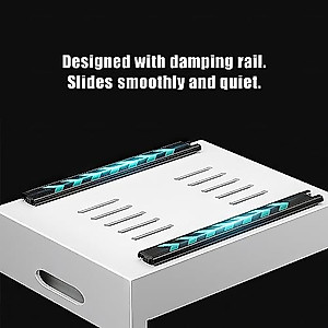 Pull Out Cabinet Organizer, Fixed with Adhesive Film, Slide Out Pantry Shelves, Pull-Out Drawers, Sliding Under Sink Storage Organization, for Kitchen, Living Room, Bathroom, 16.9"D x 11.8"W x 3.1"H