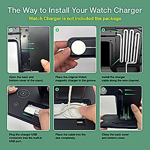 Charging Station for Apple Devices, Wireless Charger Compatible with iPhone 13/12/12 Pro/11/X/XS/XR/8Plus, Hollow Design Charger Stand Compatible for Apple Watch 6/5/4/3/2/SE, AirPods Pro/2