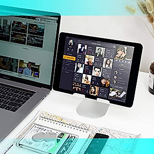 Lamicall Tablet Stand Adjustable, Tablet Holder : Desktop Holder Dock Cradle Compatible with iPad Pro 12.9,10.5, 9.7, Air Mini 2 3 4, Nexus, Accessories, Tab (4-13 inch) - Silver