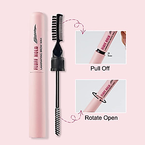 Erinde Clear Eyebrow Sculpt Gel, Brow Fix Gel, Waterproof Sweat-Proof Eye Brow Styling Wax, Long Lasting Eye Brow Makeup for Lamination Effect