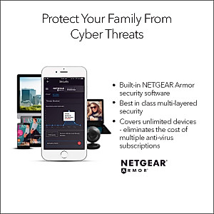 NETGEAR 4-Stream WiFi 6 Router (R6700AX) – AX1800 Wireless Speed (Up to 1.8 Gbps) | 1,500 sq. ft. Coverage (Renewed)