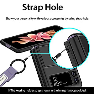 araree AERO Flex Rugged Stylish Cover Compatible with Samsung Galaxy Z Flip 3 5G(2021) Unique Hinge Full Protective (TPU) with Hard Protective Body(PC) Case (Black)