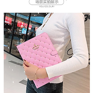 Kezigud iPad 10.2-Inch (2021/2020/2019, 9/8/7 Gen iPad 10.5-Inch (iPad Air 3 2019/iPad Pro 2017) Case, Crown PU Leather Smart Auto Sleep/Wake Flip Kickstand iPad 9th/8th/7th,iPad 10.5'' (Pink)