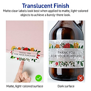 Avery Printable Address Labels with Sure Feed, 1-1/3" x 4", Matte Clear, Permanent Adhesive, Inkjet Printers, 140 Blank Mailing Labels, Great for Mailing, Product Labels, Jar Labels, and More (18662)