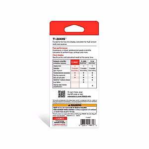 Texas Instruments TI-30XIIS Scientific Calculator, Black with Blue Accents