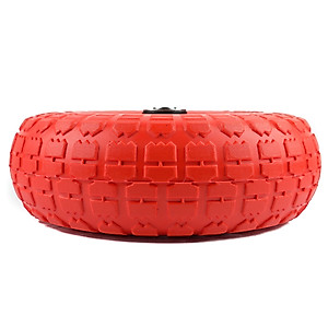 NK WFFOR10 Heavy Duty Solid Rubber Flat Free Tubeless Hand Truck/Utility Tire Wheel, 4.10/3.50-4" Tire