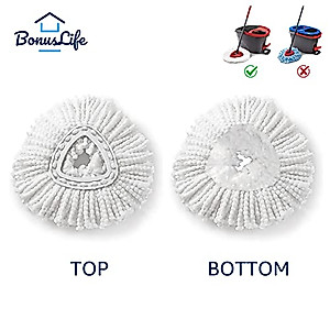 6 Pack Mop Replacement Head Refill for Spin Mop Power Refill Easy Cleaning Microfiber