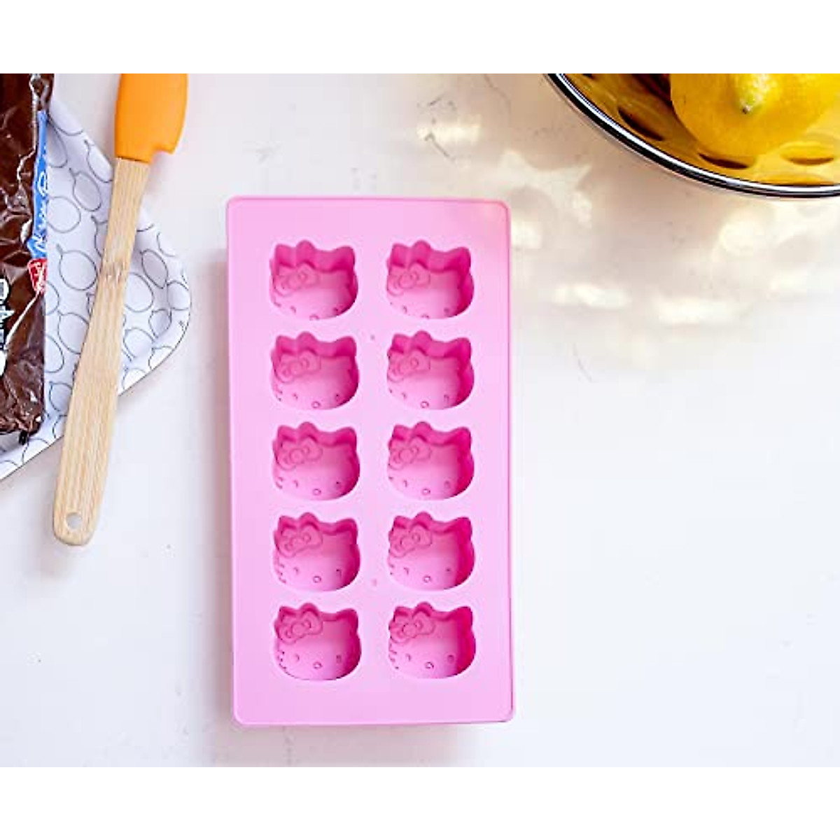 Sanrio Hello Kitty Flexible Silicone Mold Ice Cube Tray In Character Shapes | Reusable Ice Mold For Freezer