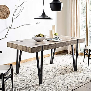 Safavieh Home Alyssa Rustic Industrial Brown and Black Dining Table
