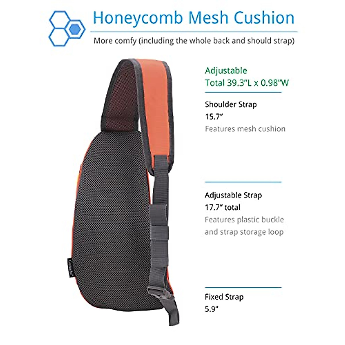 PivotWing Sling Bags for Men Womens Lightweight Small One Strap Chest Side Bag Mini Crossbody Day Pack Everyday Sling Backpack Bodybag for Trip Gym Outdoor Dog Walking Orange