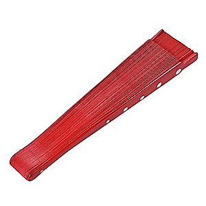 Spanish Folding Fan for Women,Retro Handmade Wooden Wave Point Hand Fan for Dance,Performance and Gift (Red)