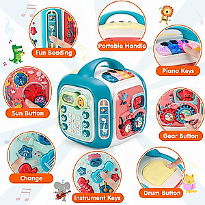OCATO Baby Toys 12-18 Months Baby Activity Cube Infant Toys Gifts for 1 2 3 Year Old Boys Girls Kids Toddlers Learning Educational Toys All in One Baby Musical Toys for Toddlers 1-3 Birthday Gifts