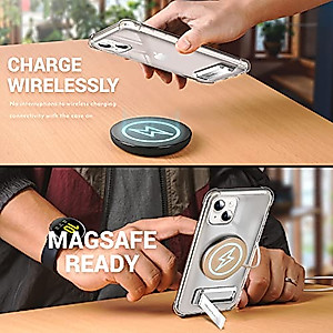 Silverback Compatible with iPhone 14 Case Clear, Two-Way Kickstand Case, Anti-Scratch Protective Shockproof Slim Cover for iPhone 14 6.1 Inch - Clear