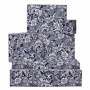 CENTRAL 23 Monochrome Wrapping Paper - 6 Floral Gift Wrap Sheets With Tags - Tropical Leaves - Black And White - For Wedding Birthday Christmas Anniversary - Recyclable