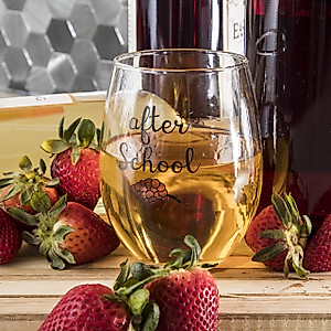 Funny Mugs, LOL Before School, After School Coffee Mug and Stemless Wine Glass Set - Gift for Teachers and Professors - 11 oz Coffee mug - 15 oz wine glass