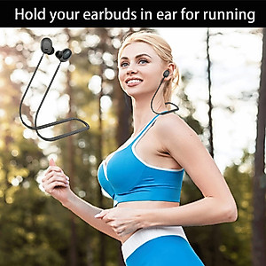 ULITIQ Compatible with Google Pixel Buds Pro Strap, Sports Silicone Pixel Buds Pro Earbuds Lanyard, Anti Lost Straps Accessories, Anti-Lost Neck Rope Cord Soft, Running Holder Connector, (Black)