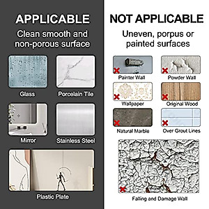 CTOHN Suction Cup Hooks for Shower, SUS 304 Stainless Steel Vacuum Towel Hooks Wall Mounted, Brushed Nickel Silver Shower Hooks for Bathrooms