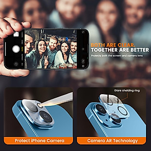 EZ-GLAZ-4 Pack for iPhone 13 Privacy Screen Protector [True 28°Anti Spy] [Military Grade Shatterproof] [Easy Installation Frame] Glass Privacy Screen iPhone 13 Tempered [Longest Durable],Case Friendly