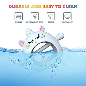 Tinabless Soother Pacifier Set of 2, BPA Free Silicone Newborn Pacifiers Teether Toys for 3-6 Month Baby Boy and Girl, Unique Baby Halloween/Christmas/Shower Gift