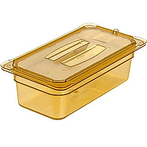 Carlisle FoodService Products 3086113 StorPlus High Heat Food Pan, 4" Deep, Third Size, Amber (Pack of 2)