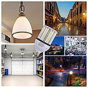 TSEXES 40W LED Bulbs 6000Lumen E26 Medium Base LED Corn Light Bulb 5000K Daylight,Equivalent 175W to 250W Metal Halide Bulb HID HPS Bulb for Indoor Outdoor Garage Workshop Warehouse Backyard