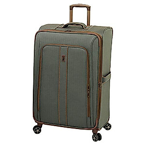 LONDON FOG Newcastle Softside Expandable Spinner Luggage, Slate Bronze, 4 Piece Set