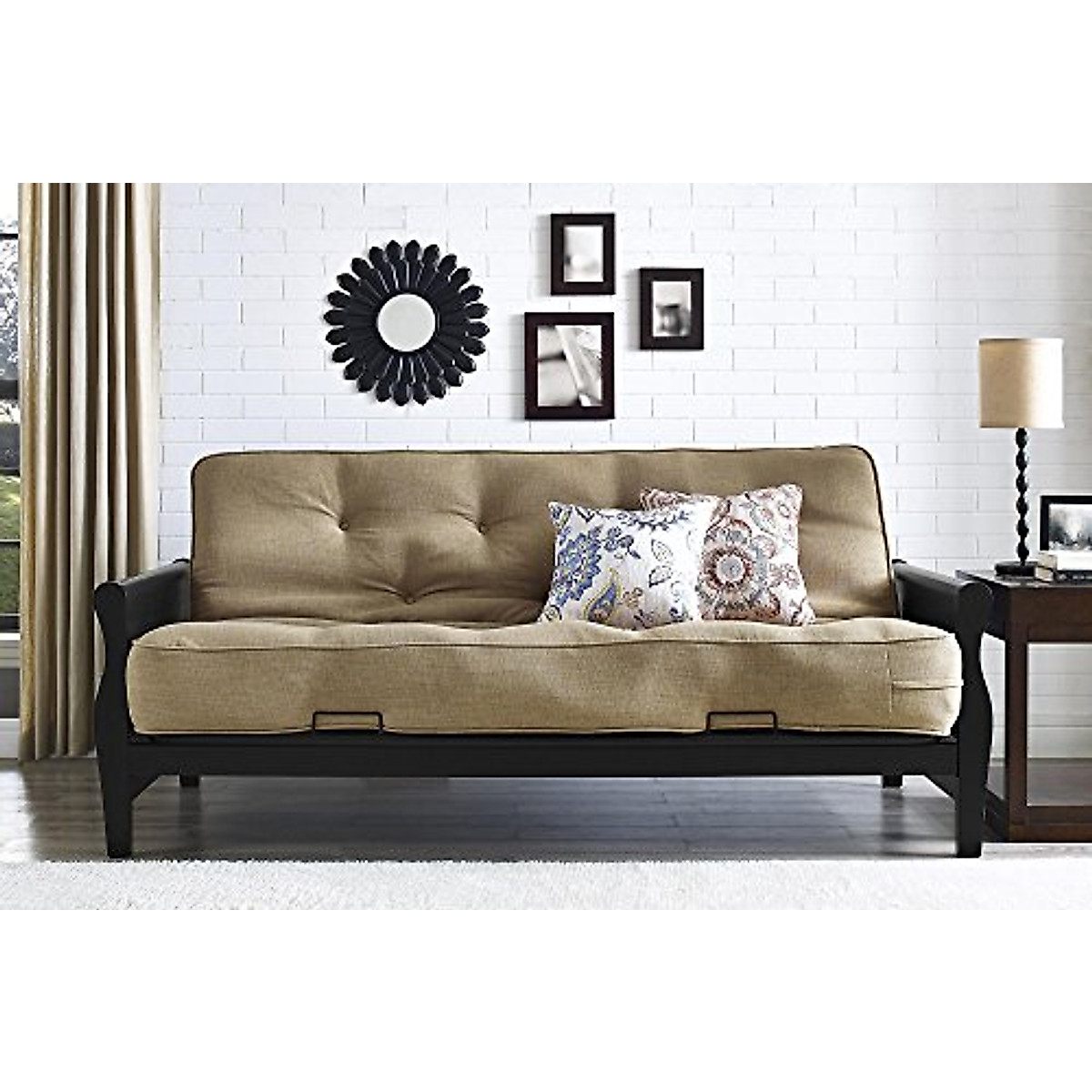 DHP 8 Inch Independently Encased Coil Mattress, Oatmeal Linen