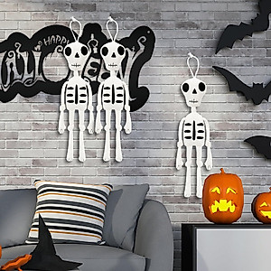 Halloween Decor Throw Pillows: Cute Plush Skeleton Halloween Pillow, Halloween Stuffed Skull Pillow Human Skeleton Decorations Indoor for Kids Home Sofa Bed Office Couch Living Room (18inch)