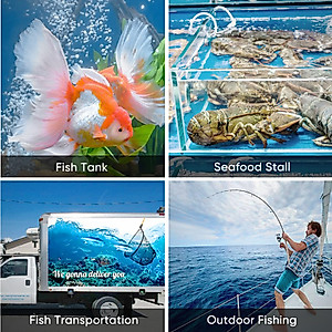 KEDSUM Aquarium Air Pump, USB Rechargeable Fish Aerator Pump with Accessories for 0-60 Gallons, Portable Fish Tank Bubbler, Used for Outdoor-Fishing, Power Outages and Emergency