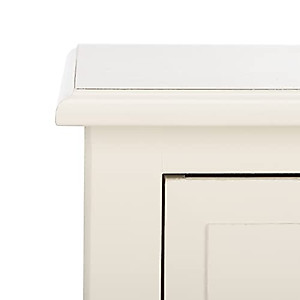 Safavieh American Homes Collection Michaela Side Table, 15" x 11.8" x 35.8", Distressed White