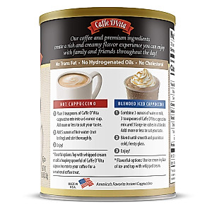 Caffe D'Vita Amaretto Cappuccino 1 lb. can (16 oz.)