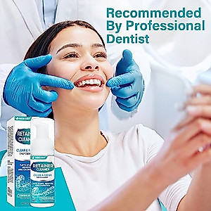 Retainer Cleaner, Denture Cleaner, Suitable for Stains, Discoloration, Odors, Fresh in 3 Minutes