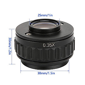 Microscope Adapter 0.35X Camera Eyepiece CTV Microscope Lens C Interface Adapters Microscope Accessory for Trinocular Stereo Microscope