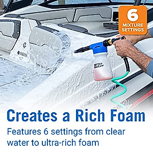 Foam Cannon Soap Foam Gun for Boat Cleaning and Car Wash - Foam Sprayer Car Wash Washing Foamer Cannon Detailing Gift Car Wash Kit Foam Cleaner Spray Foam Cannon Garden Hose