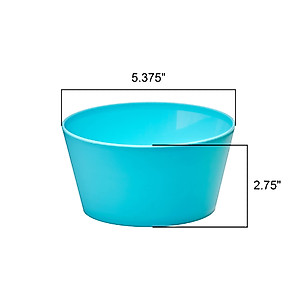 Amazing Abby - Holy Poly - 22-Ounce Plastic Bowls (Set of 8), Unbreakable Dinnerware for Fruit and Cereal, Reusable, Stackable, BPA-Free, Heat-Resistant, Microwave-Safe, Dishwasher-Safe, Mixed-Color