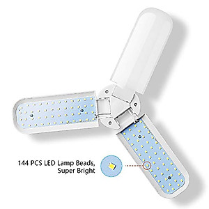 LED Garage Light,400 Watt Equivalent 6000K,Cool Daylight White LED Area Light,E26/E27 Medium Base,for Outdoor Factory Warehouse Barn Backyard and More,Super Bright